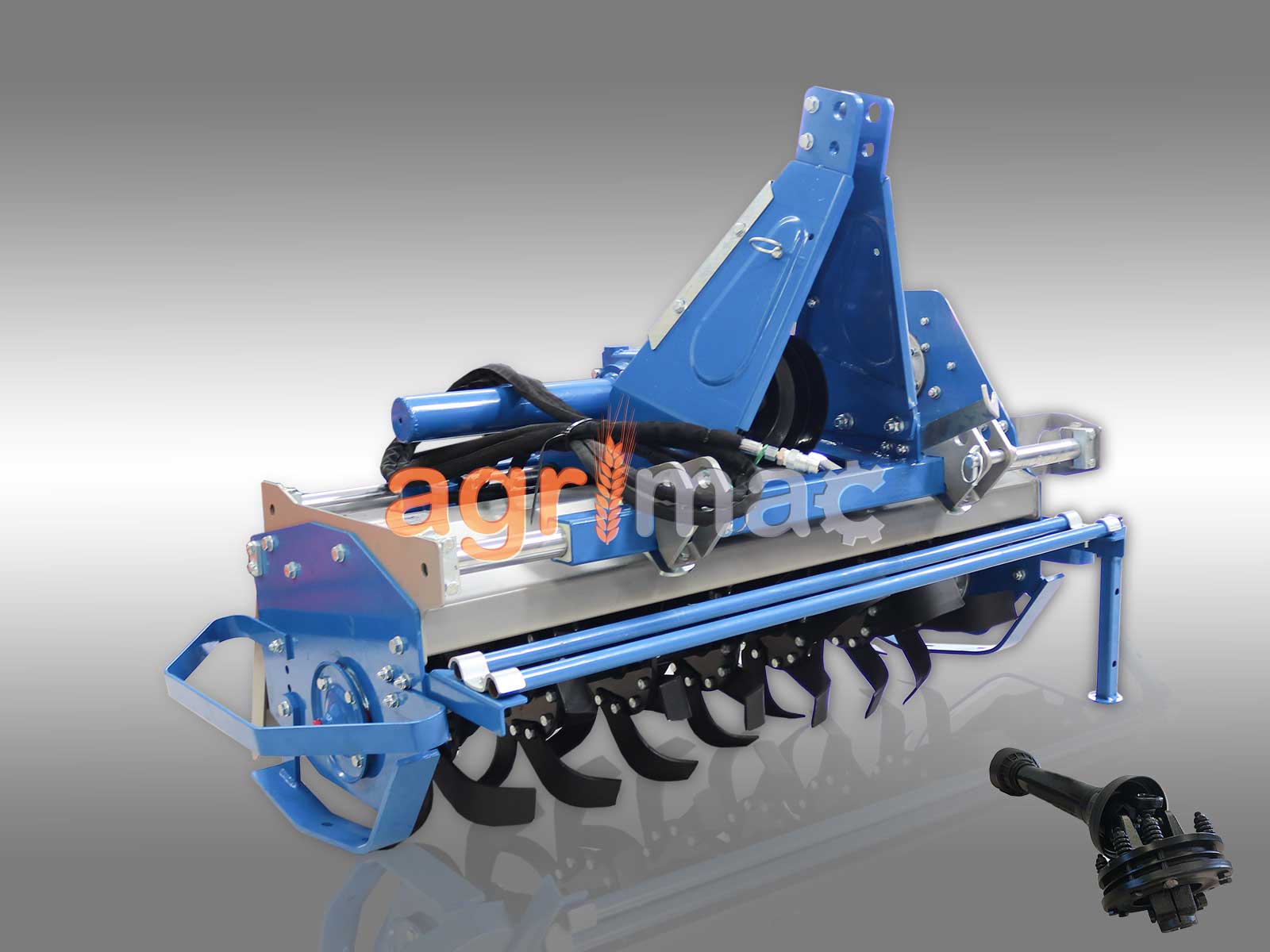 Freza de pamant, 125 cm, conectare cardan tractor, deplasare hidraulica ...