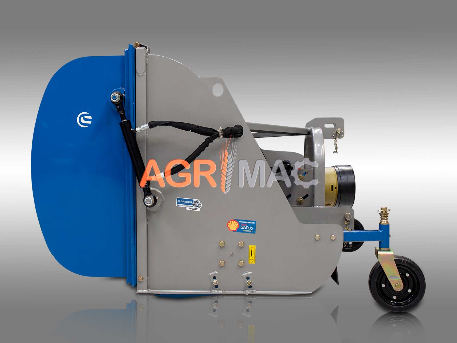 Tocator de vegetatie cu colector pentru tractor Graecus, 120 cm ...